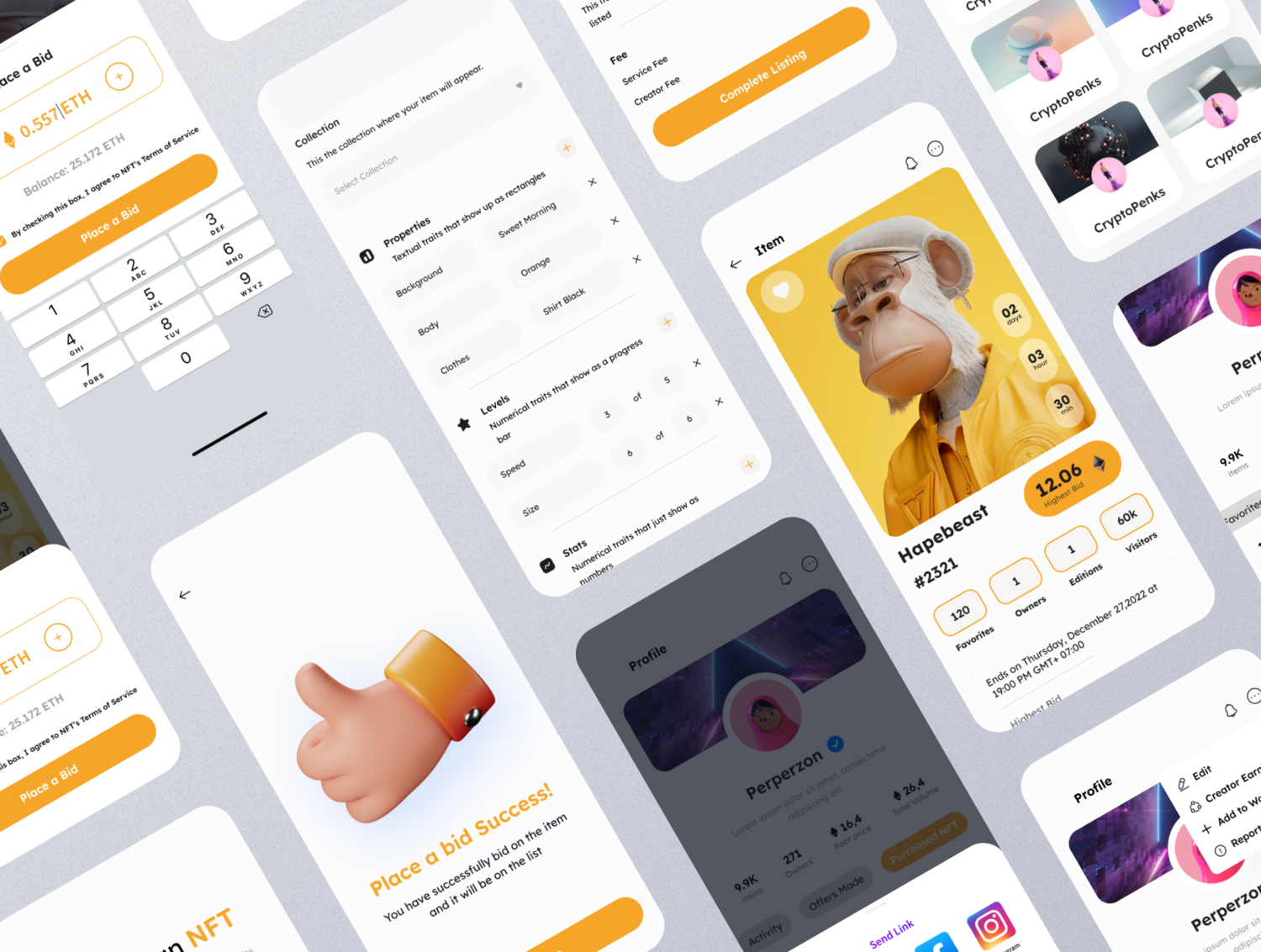 4573 NFT市场应用程序UI设计Fig模版 NFT Marketplace App@GOOODME.COM _ 果觅网（gooodme）